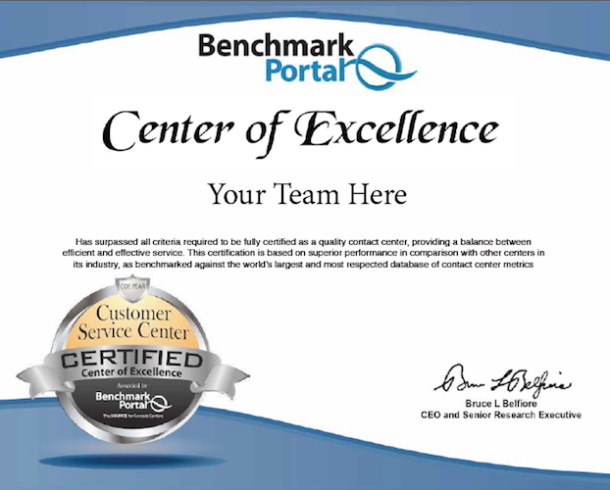 Center of Excellence Awards | BenchmarkPortal